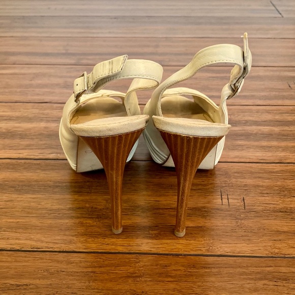 Aldo | Shoes | Hp X2 Cream Aldo Peep Toe Sling Back Sz 39 | Poshmark